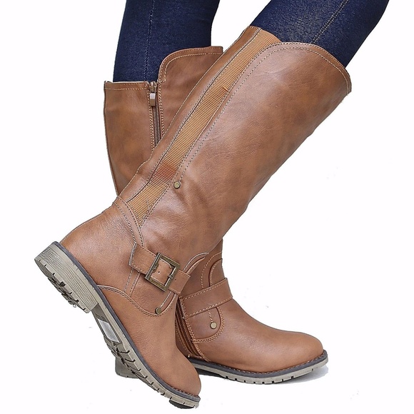 Shoes | New Tan 16 In Wide Calf Midcalf Riding Boots | Poshmark